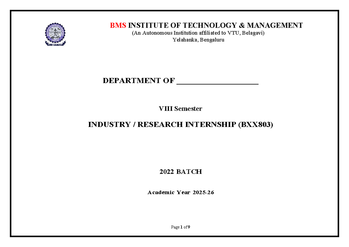 BXX803: Industry Internship & Research Training Rubrics Review 2 - Studocu