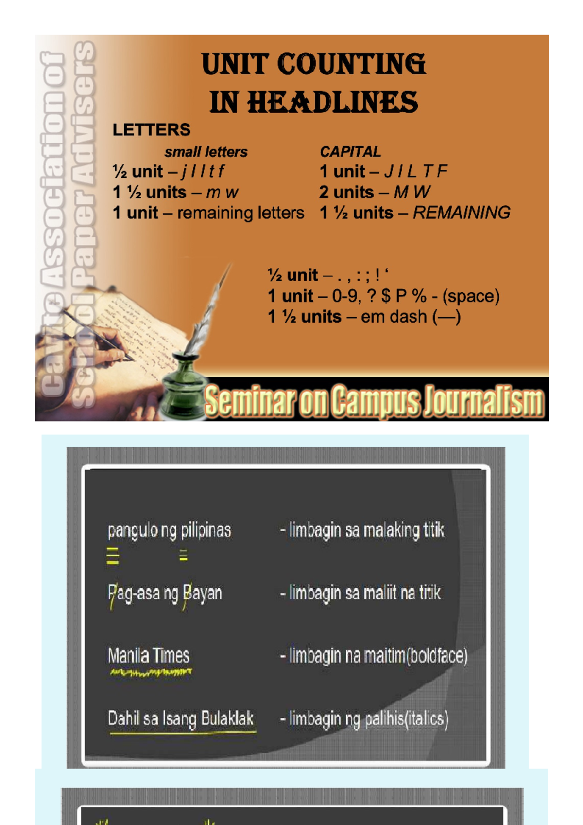 Copy Reading Guidelines for Campus Journalism - Studocu