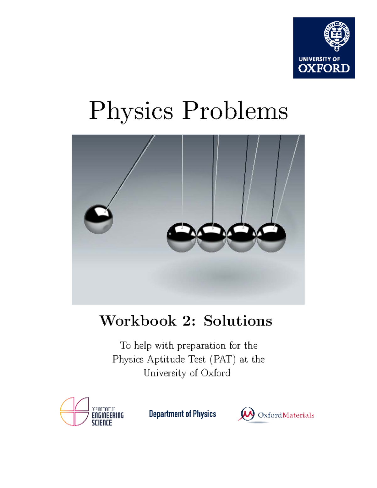 Physics Aptitude Test (PAT) Solutions Workbook 2: Problem Solutions ...