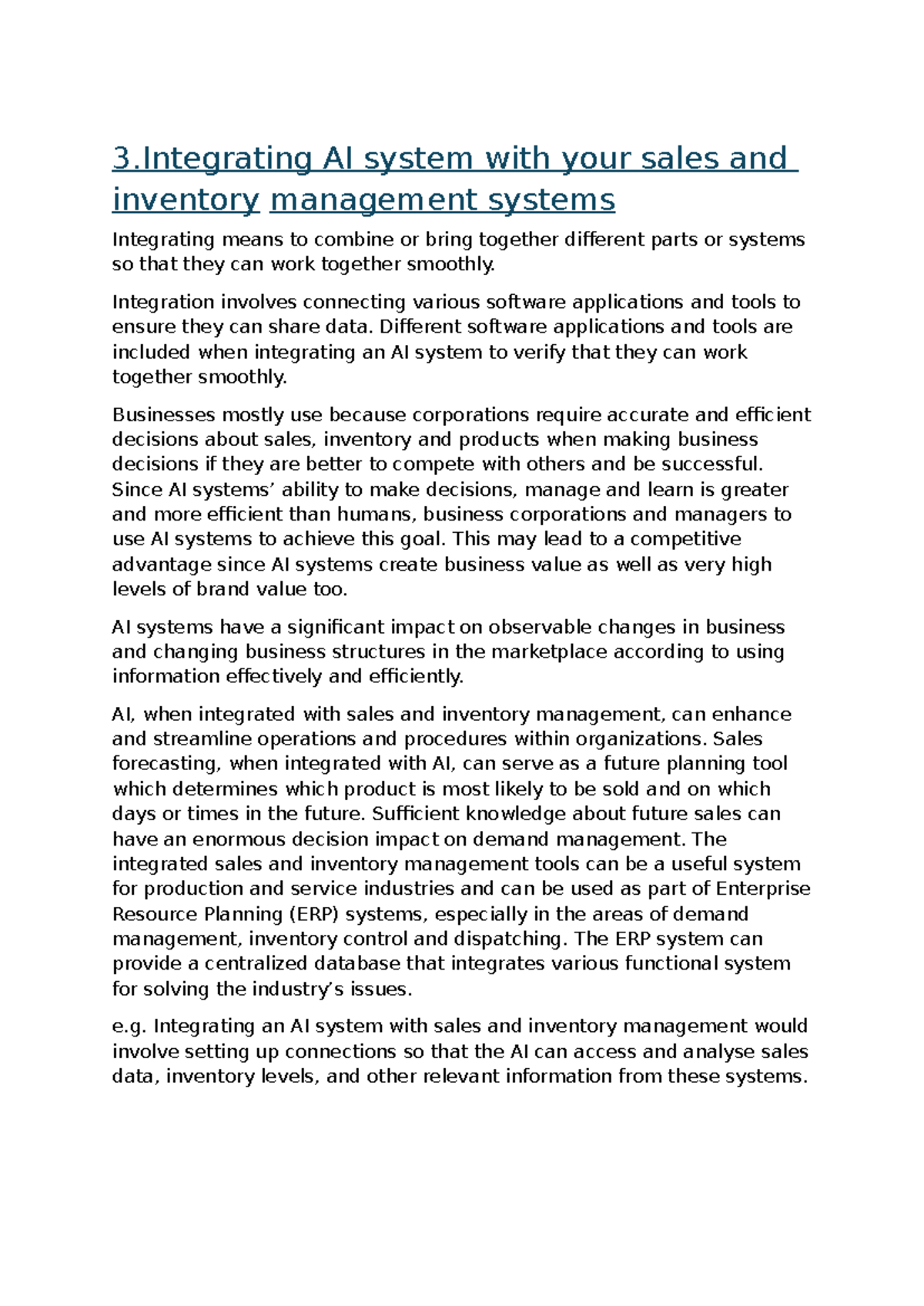 Integrating AI with Sales & Inventory Management Systems - Deloitte ...
