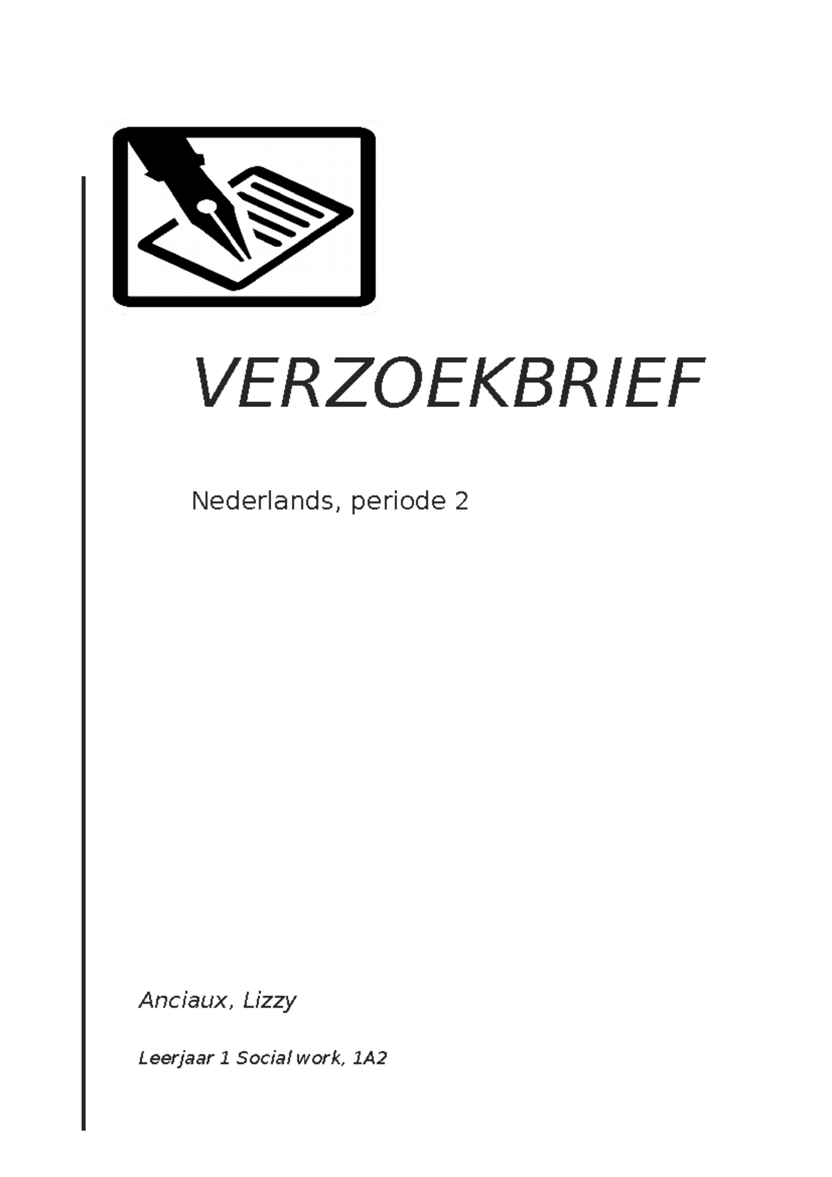 Verzoekbrief voor Traplift - Nederlands Maatschappelijk Werk 1A2 ...
