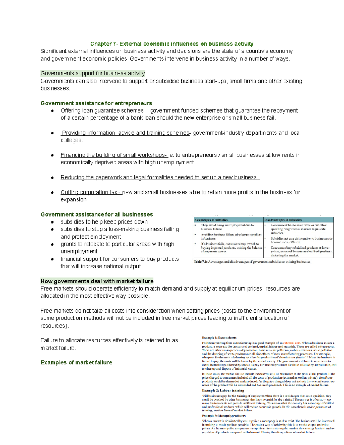 Chapter 7 - The Role of External Economic Influences on Business ...