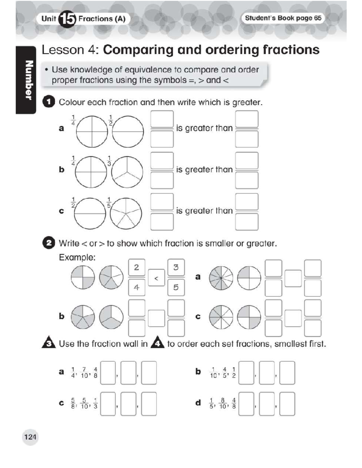 Unit 15: Comparing and Ordering Fractions - Lesson 4 - Studocu