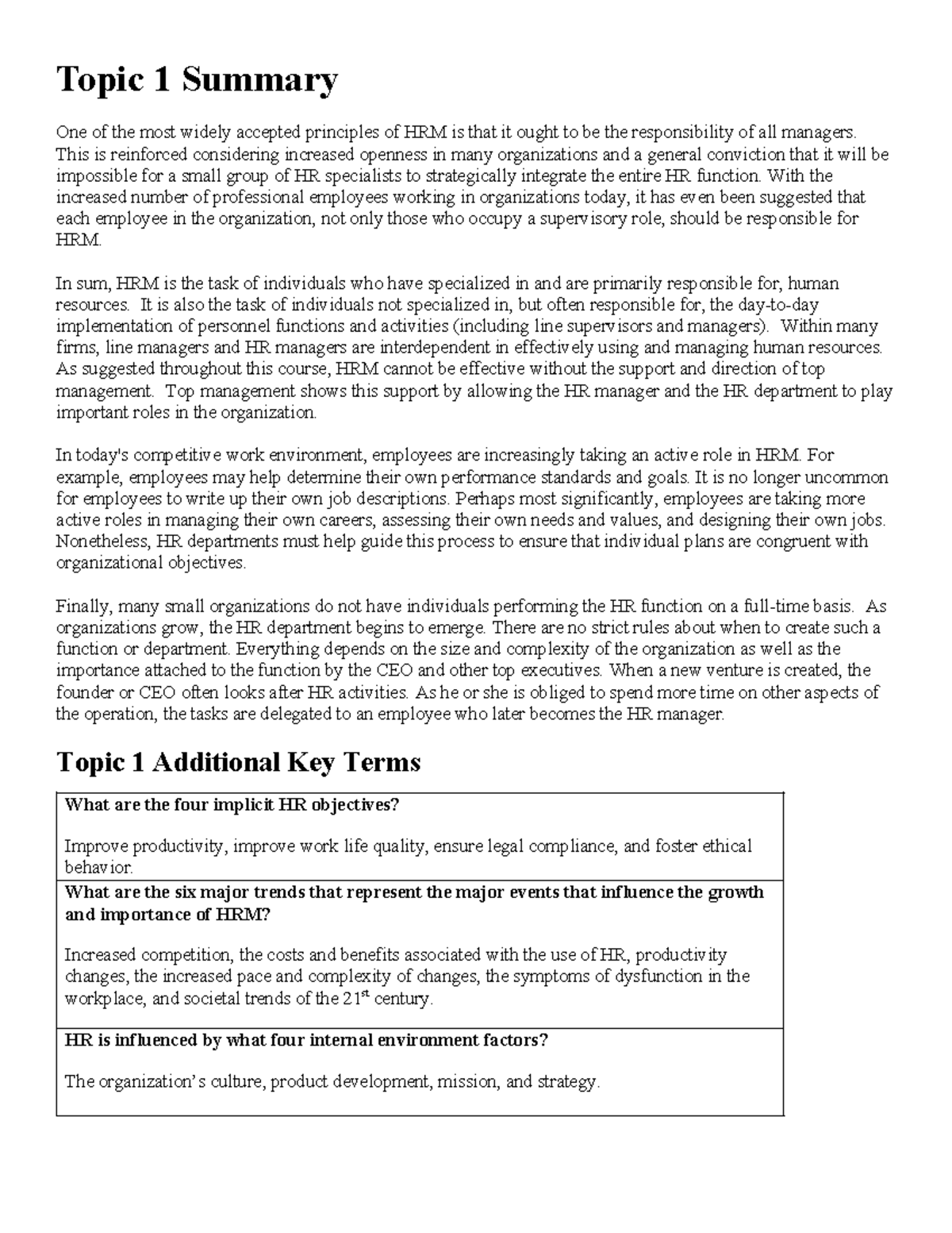 C232 Study Guide - Topic 1 Summary One of the most widely accepted ...
