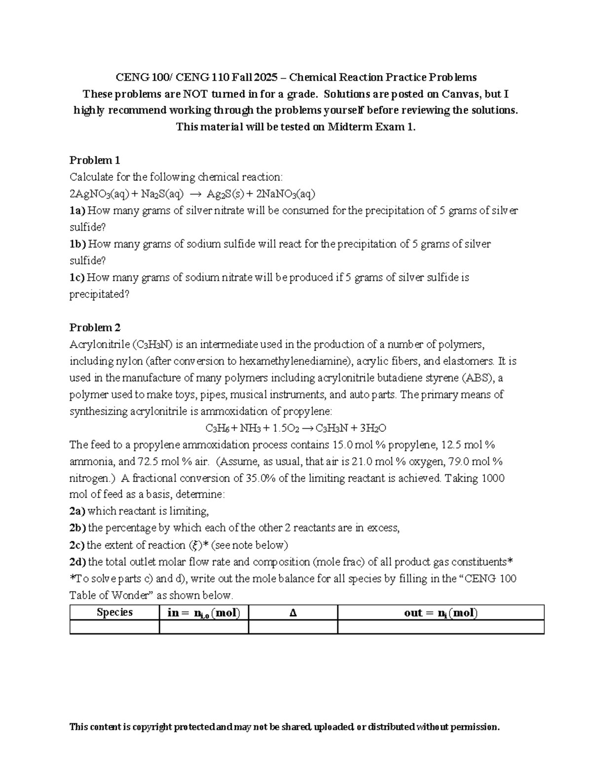 CENG 100 / CENG 110 Fall 2025 – Midterm Exam 1 Practice Problems - Studocu