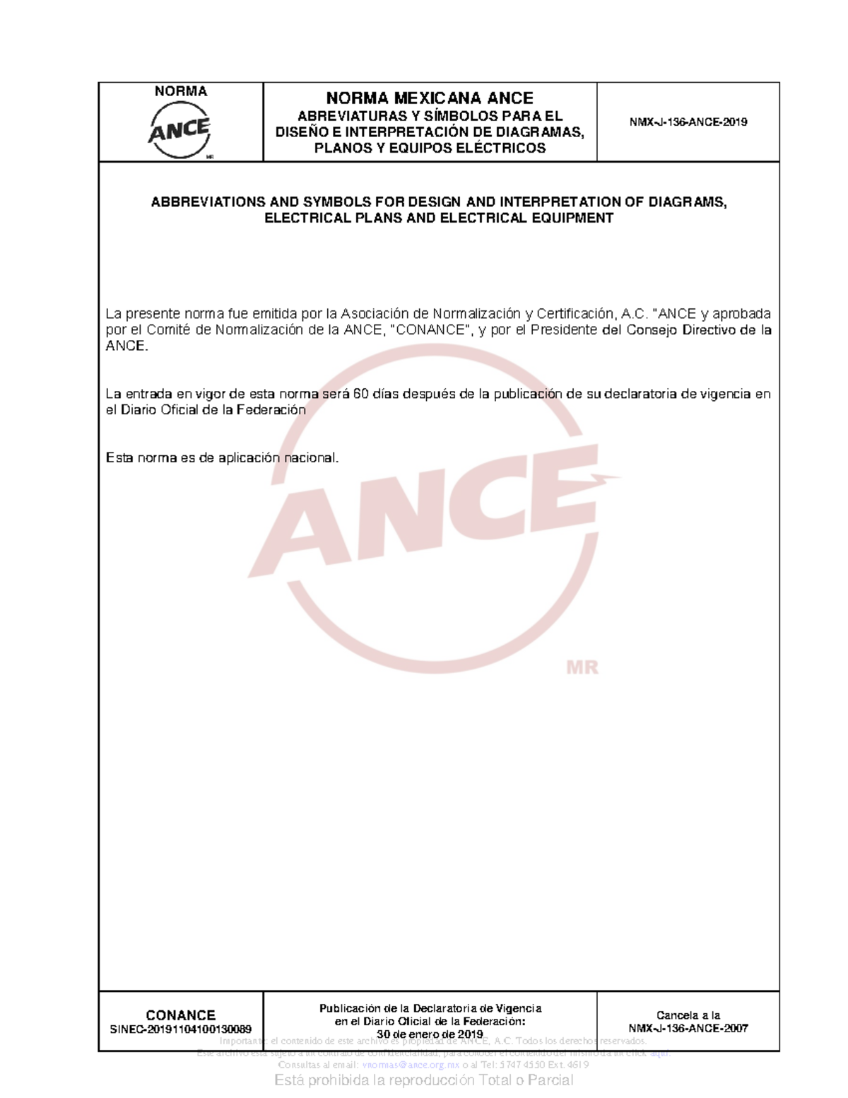 NMX-J-136-ANCE-2019: Normativa sobre Símbolos y Abreviaturas Eléctricas ...