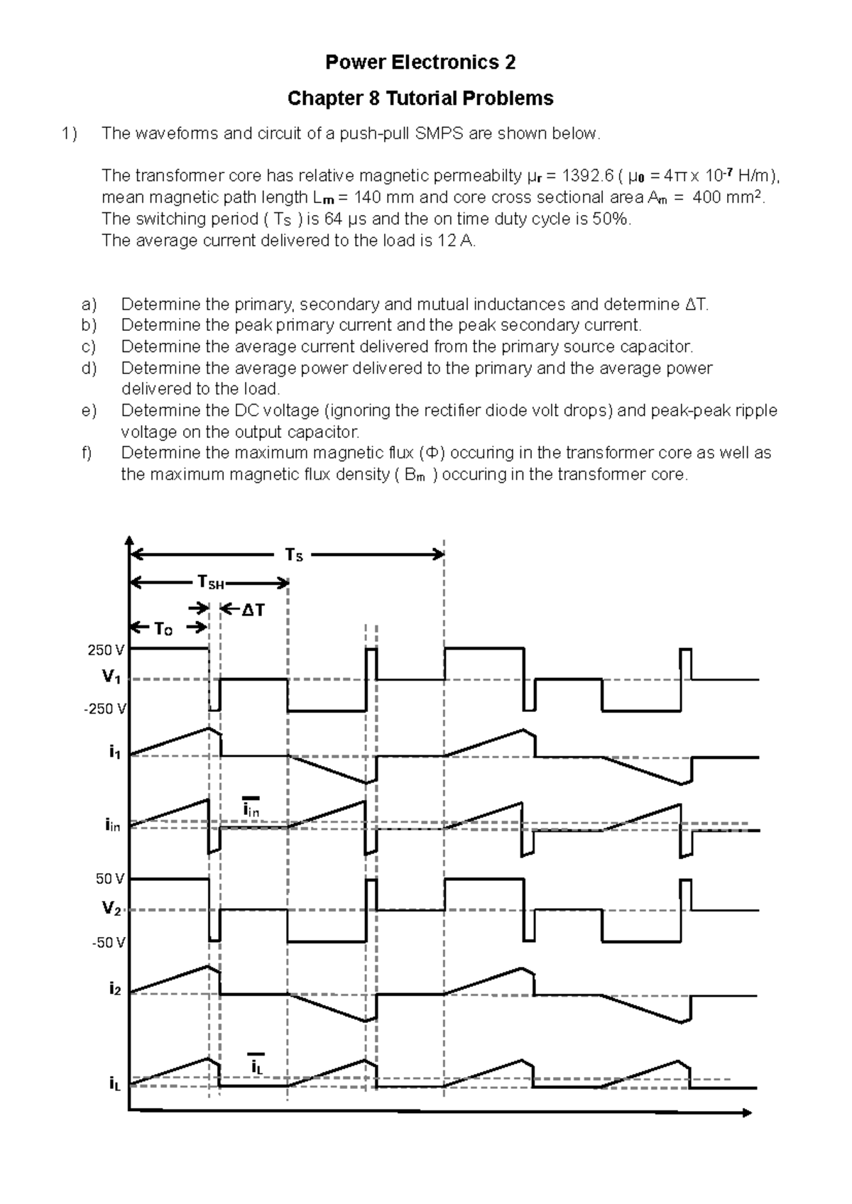 Power Electronics 2: Chapter 8 Tutorial Problems and Solutions - Studocu
