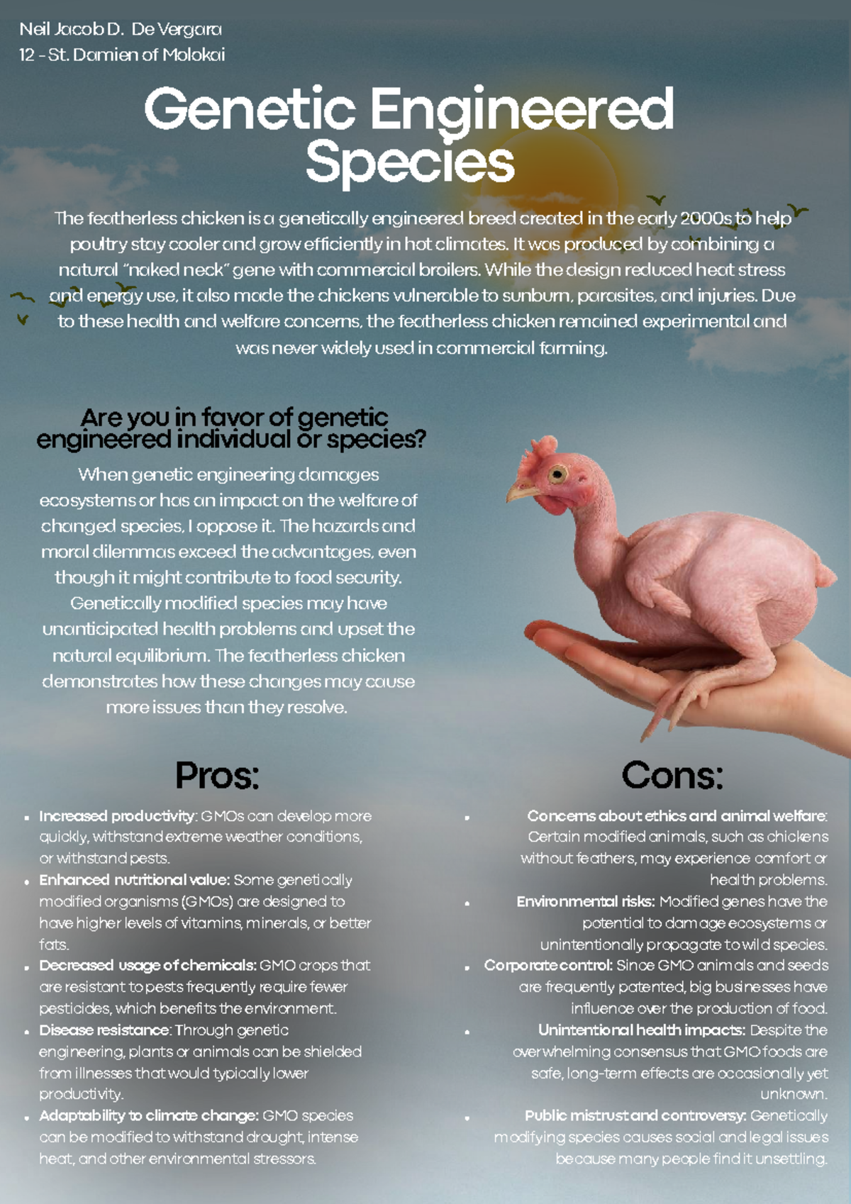 Genetic Engineering of Species: The Case of the Featherless Chicken ...