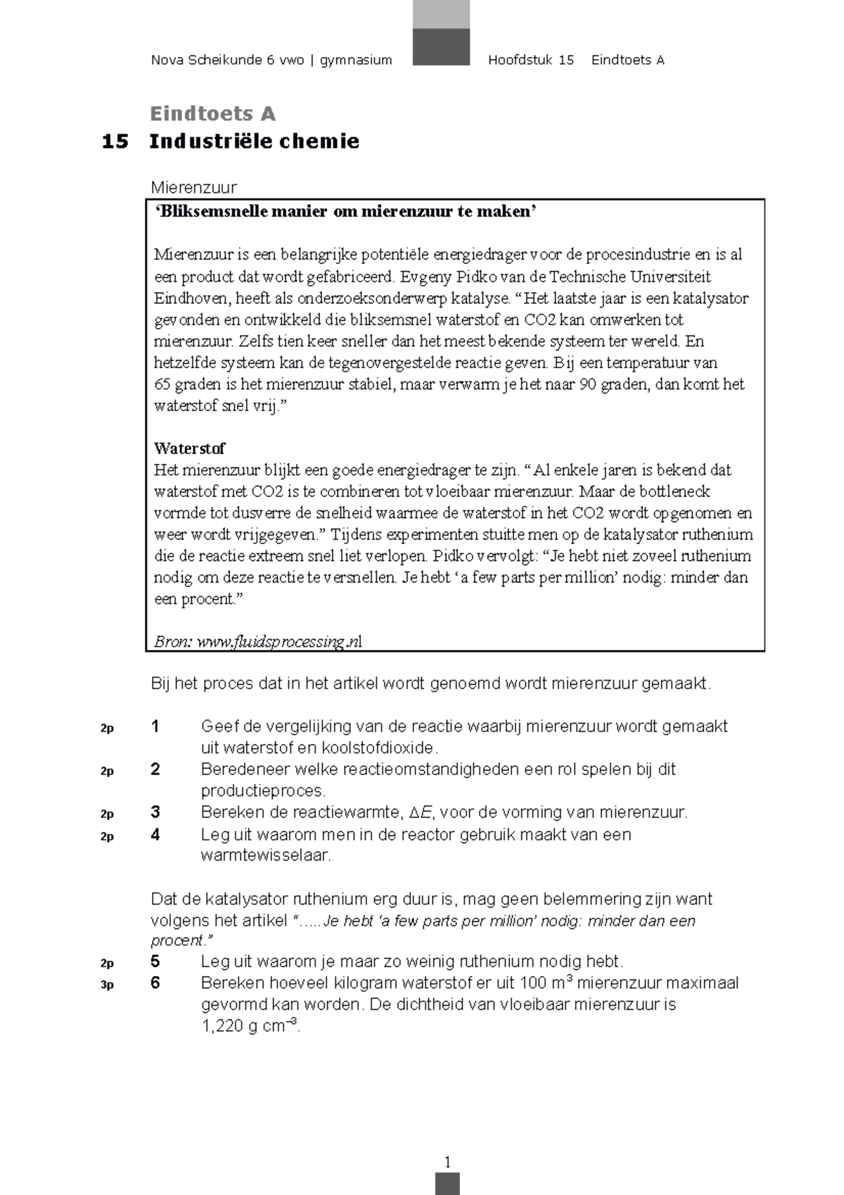 Scheikunde examen 2021 - III - Examen VWO 2021 scheikunde Bij dit ...