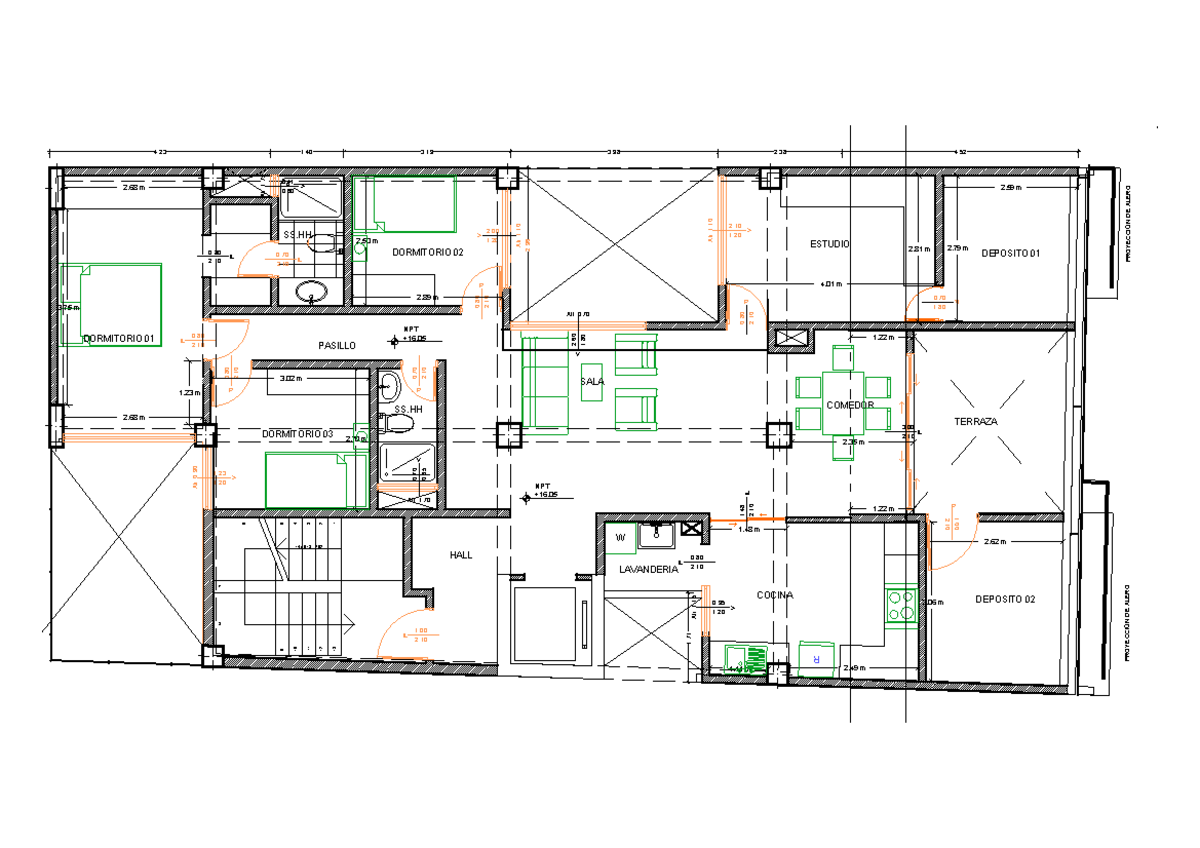 Planos as-built arquitectura Modificación 701-Model - V Alf. 1. 1. 2. V ...