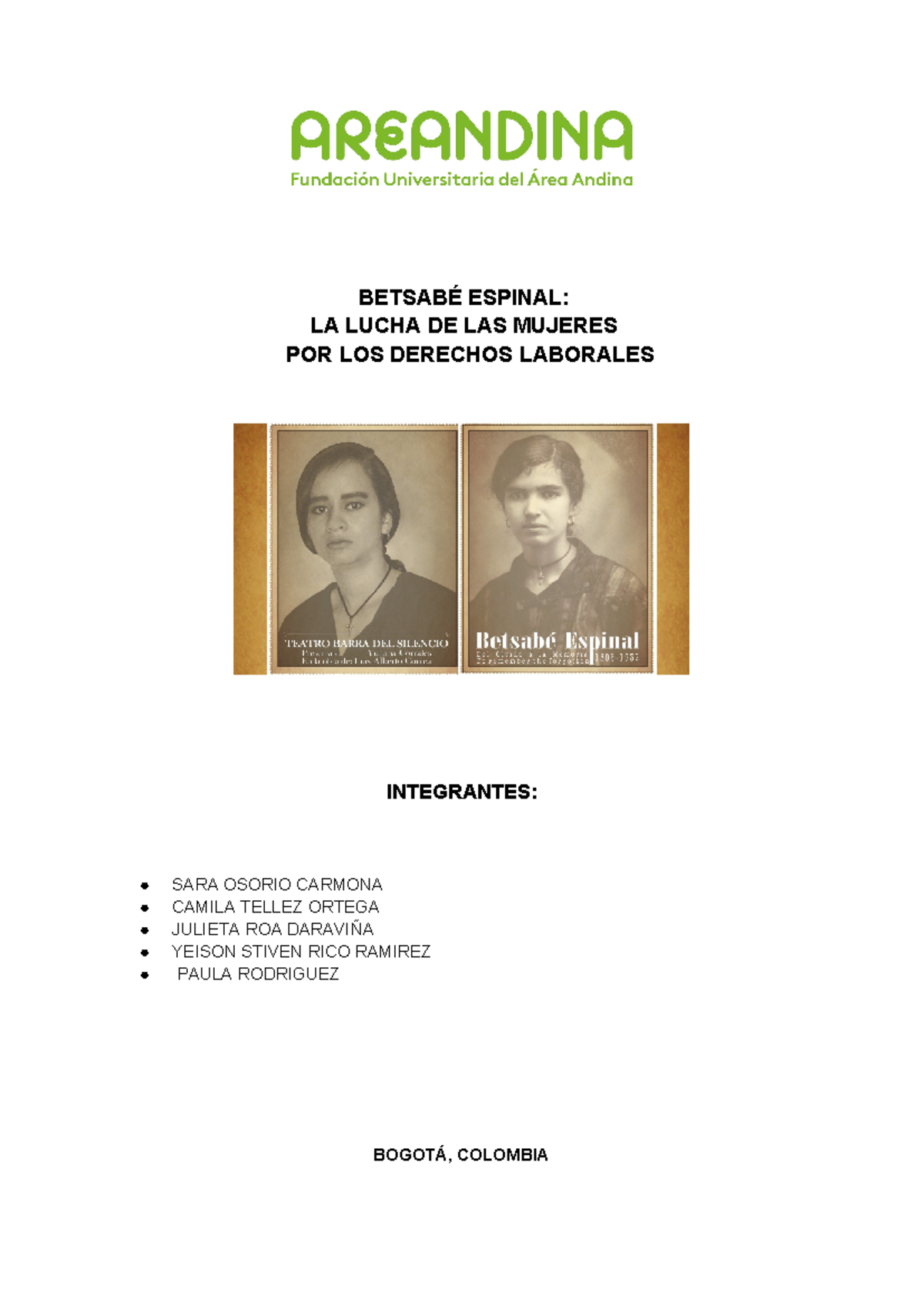 Resumen Betsabe - Historia - BETSABÉ ESPINAL: LA LUCHA DE LAS MUJERES ...