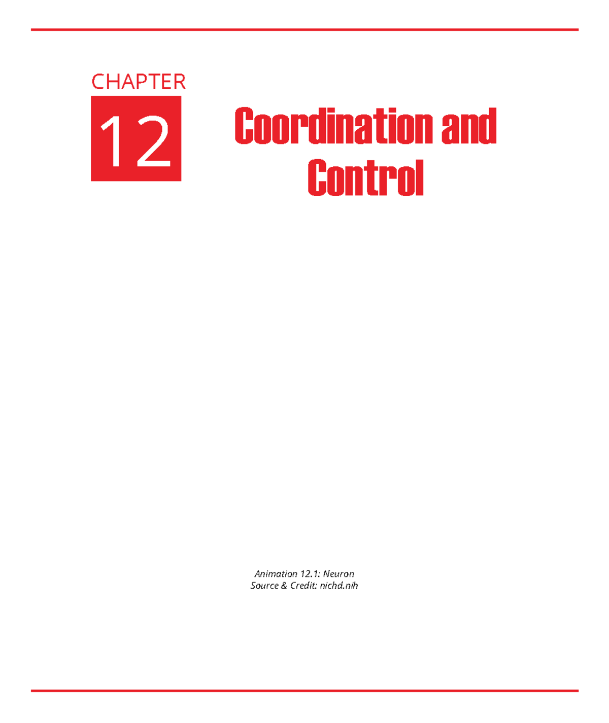 Biology Chapter 12: Coordination and Control Overview - Studocu