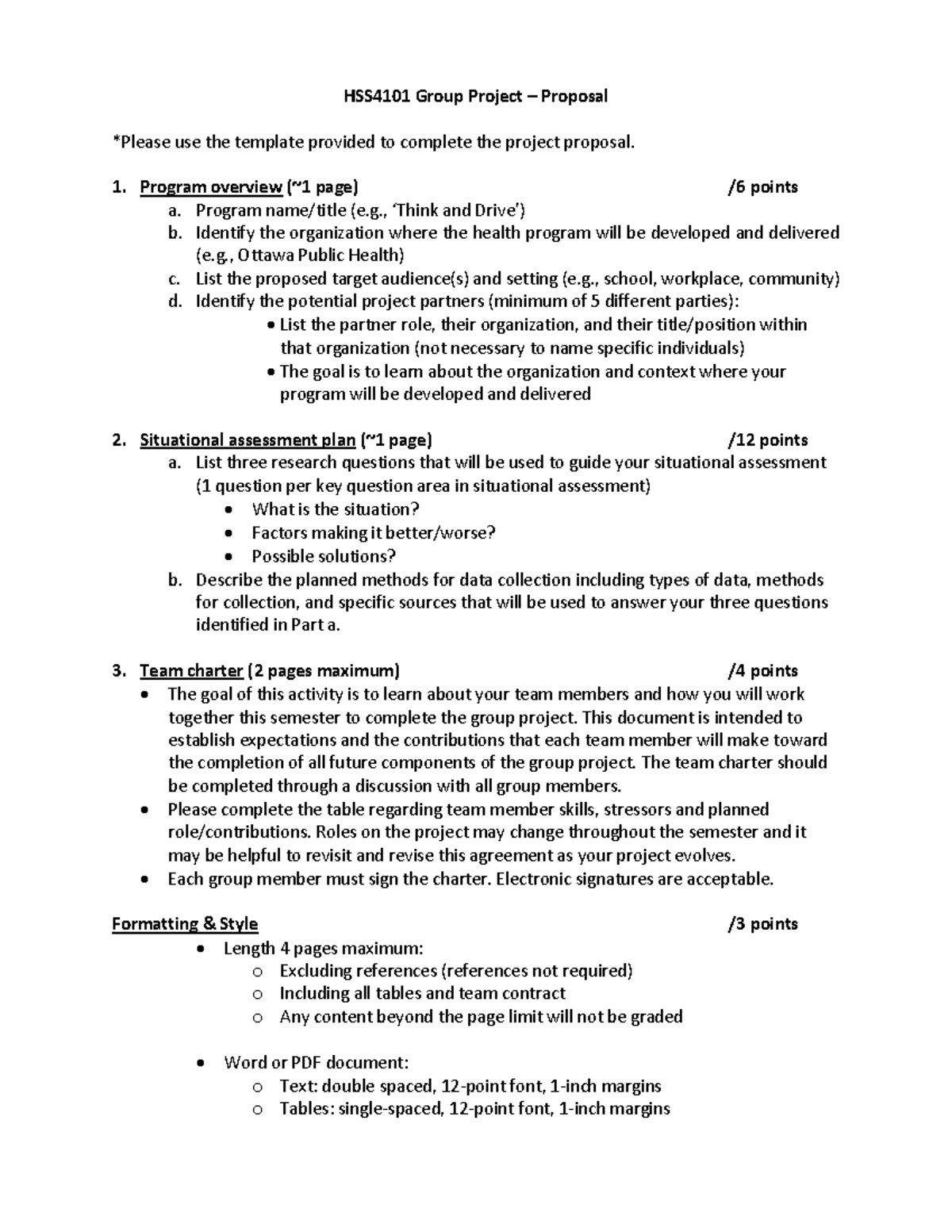 HSS4101 Group Project Proposal Guidelines and Template - Studocu