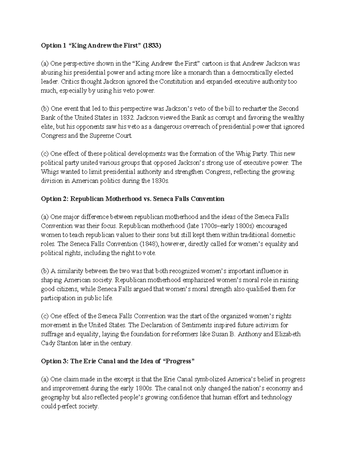 NNEC - New Nation Short Answer: Political Power & Women's Rights - Studocu