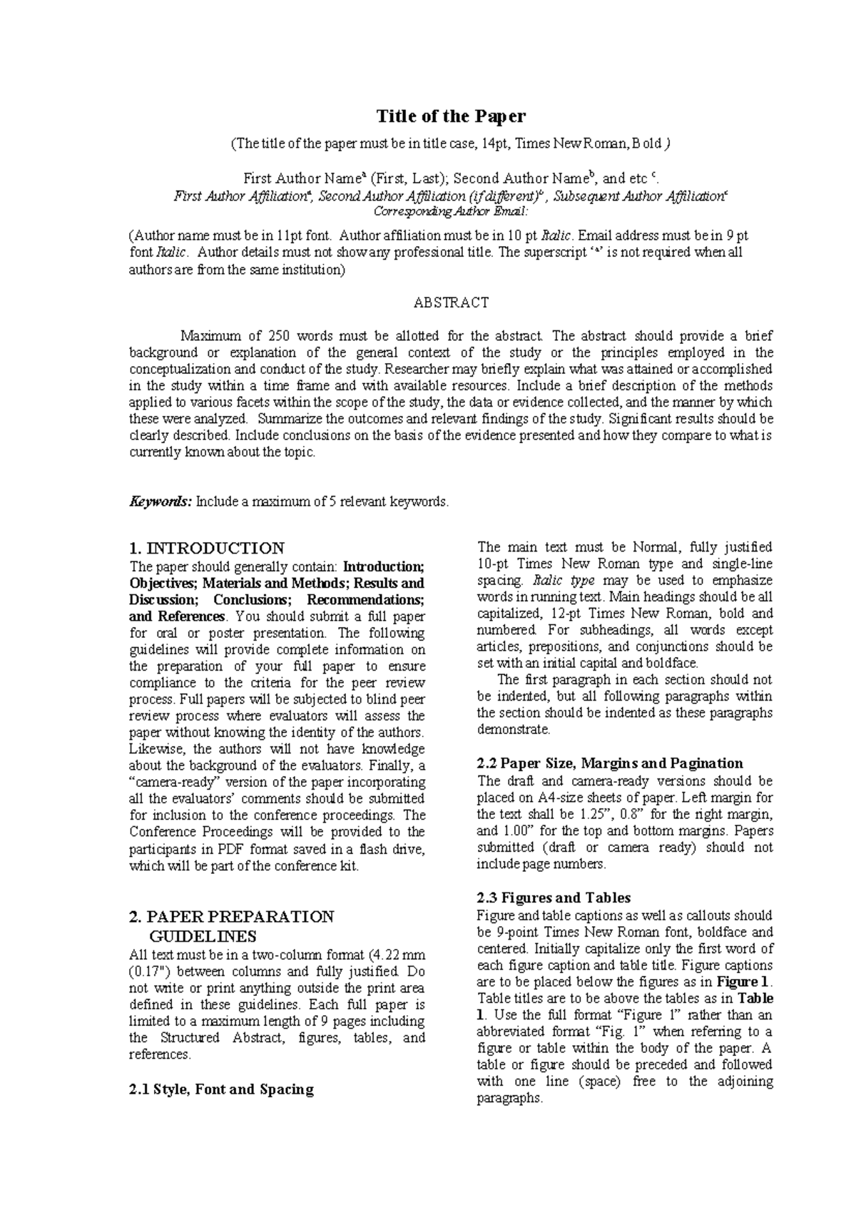 Academic Journal Article Format Guidelines - Studocu