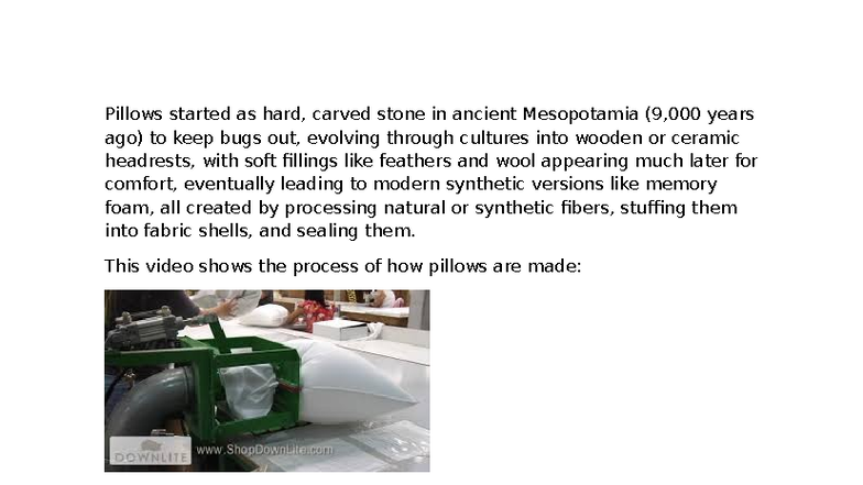 Evolution of Pillows: From Ancient Stone to Modern Comfort (Gb34b ...