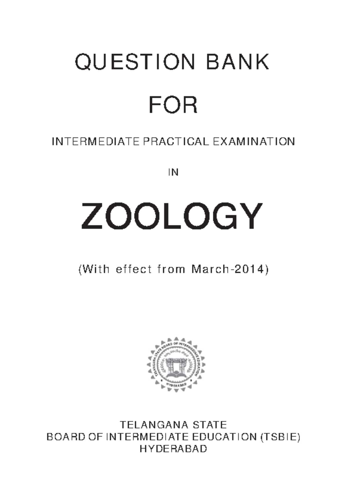 Zoology Practical Question Bank - QUESTION BANK FOR INTERMEDIATE ...