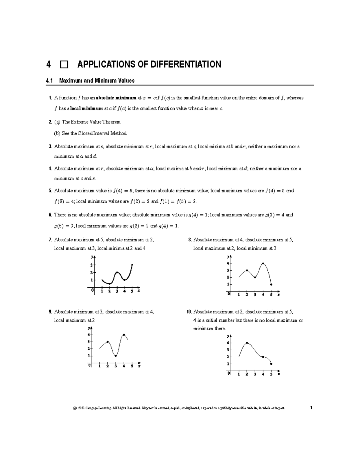 Ch4 Applications of Differentiation - 4 APPLICATIONS OF DIFFERENTIATION ...