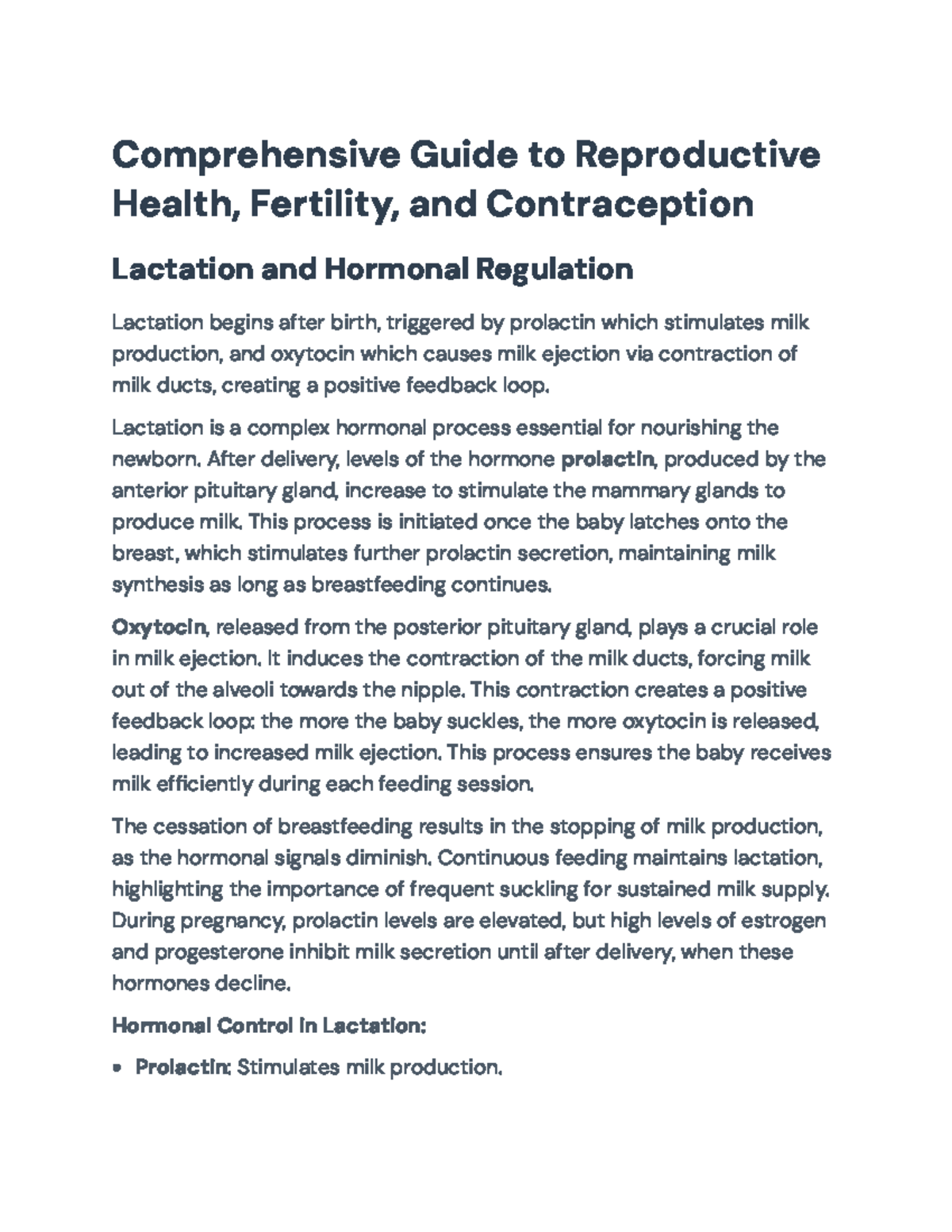 Comprehensive Guide on Reproductive Health & Contraception (RH 101 ...