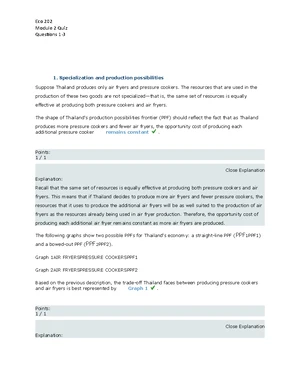 Eco202 - Quiz Notes - Module 6 quiz Questions 5- Changes in the money ...