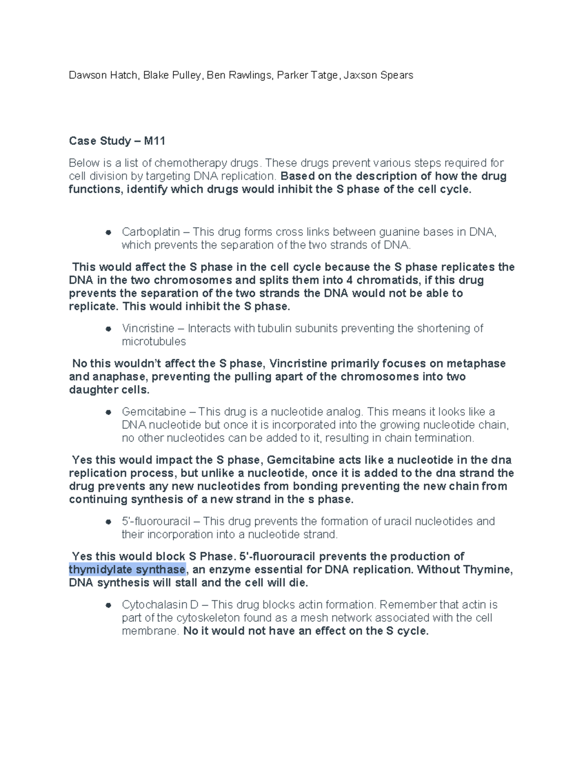 Module 11 case study - Dawson Hatch, Blake Pulley, Ben Rawlings, Parker ...