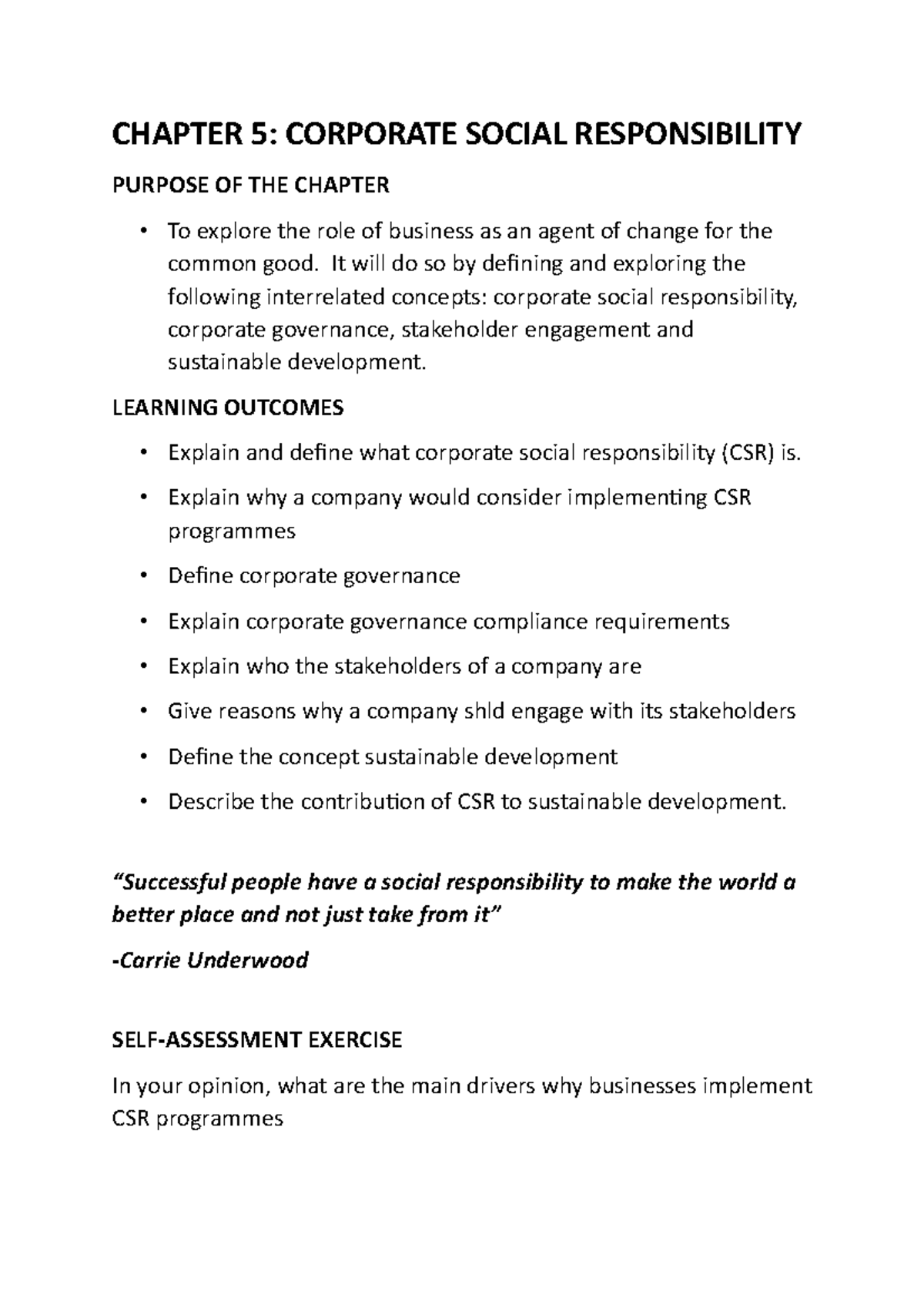 Chapter 5 - Corporate Social Responsibility: Agents of Change in ...