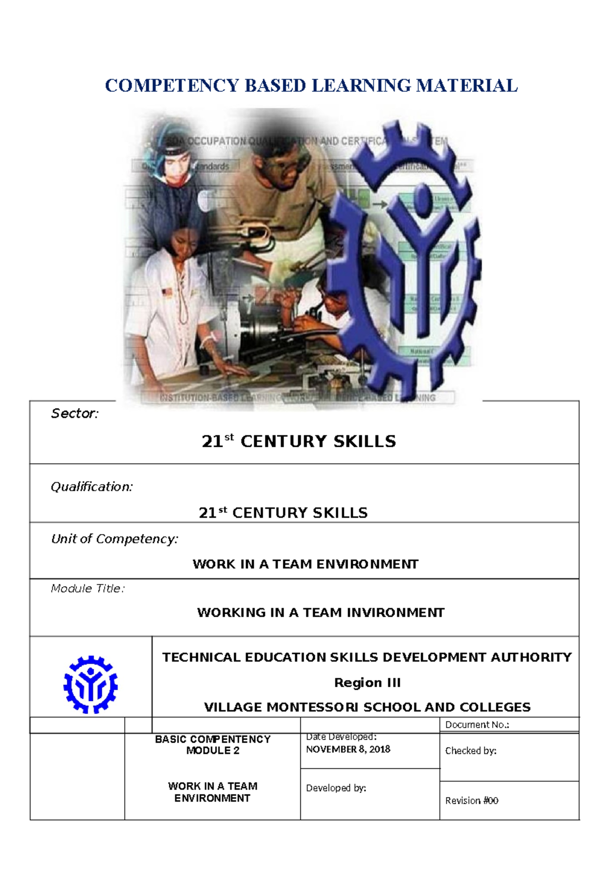 UC 2: Working in a Team Environment - Competency Module Guide - Studocu