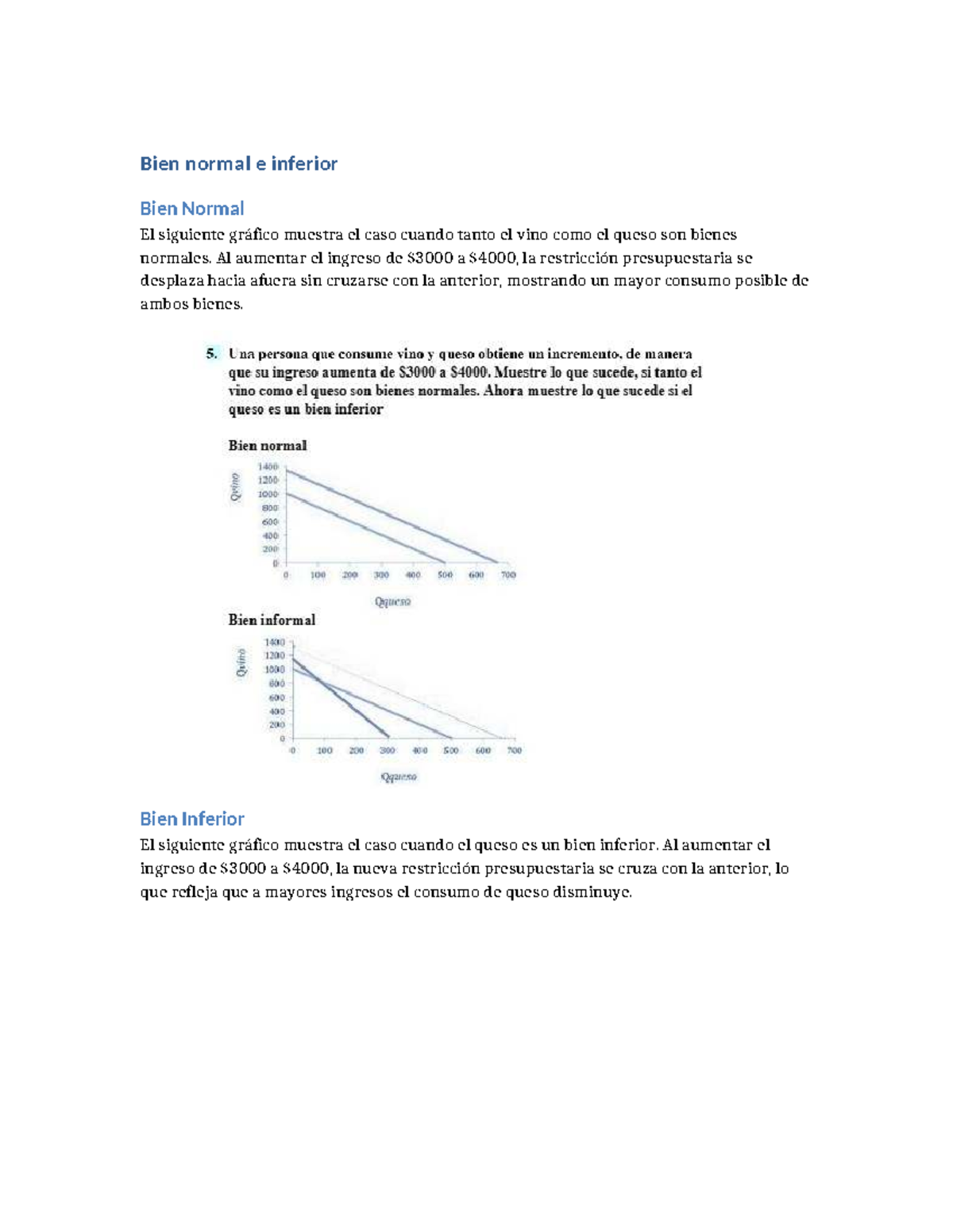 Bienes normal inferior - Bien normal e inferior Bien Normal El ...