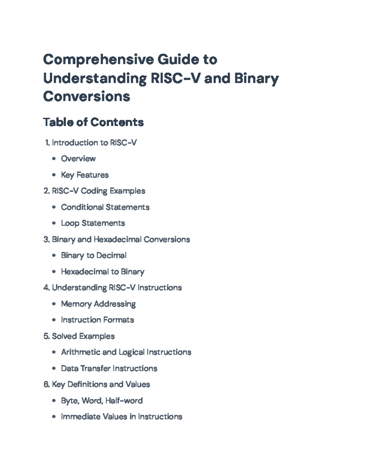 RISC-V Programming and Binary Conversion Guide for CS101 Course - Comprehensive Guide to - Studocu