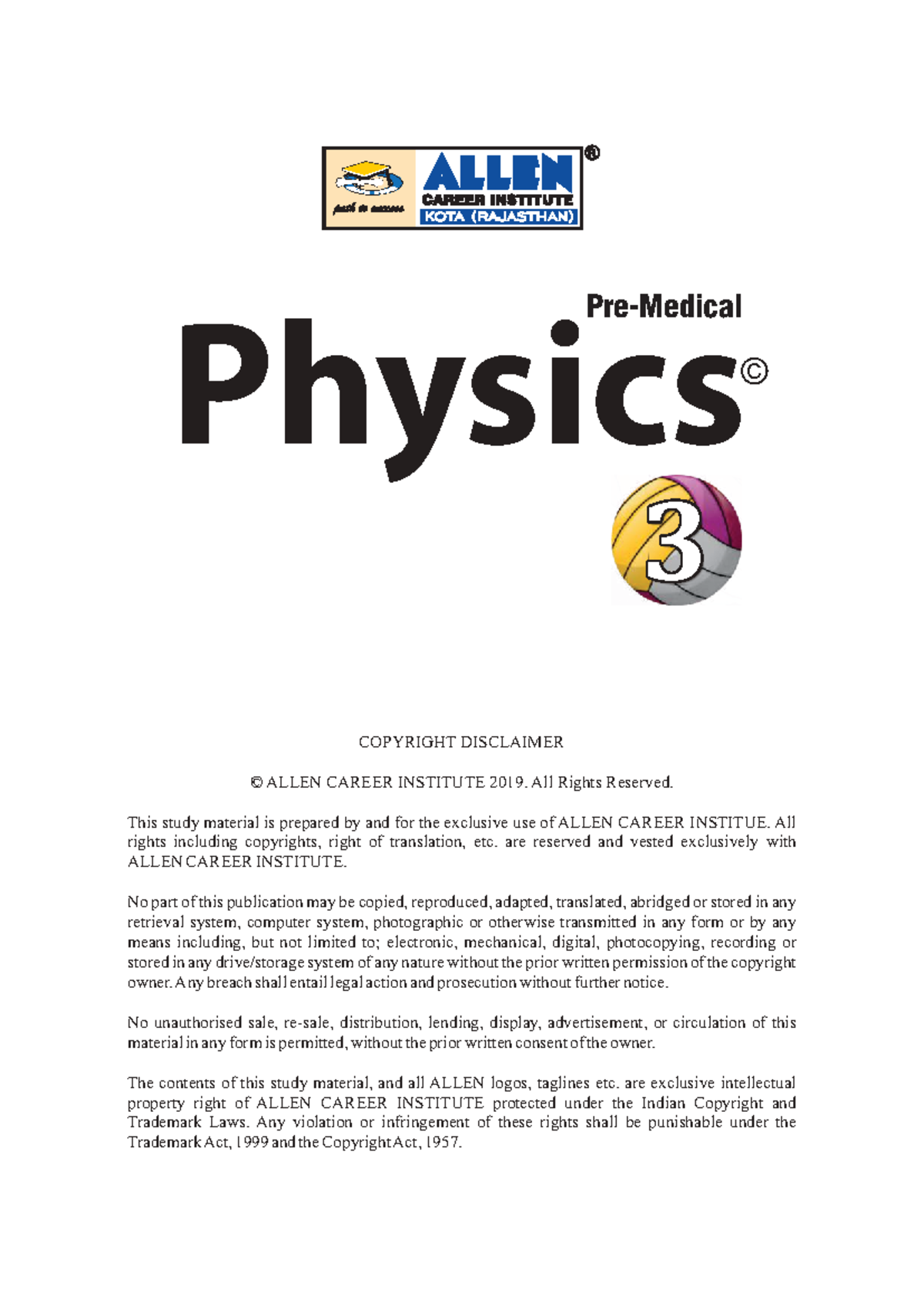 Physics 3: Wave Motion Study Notes - ALLEN Career Institute - Studocu