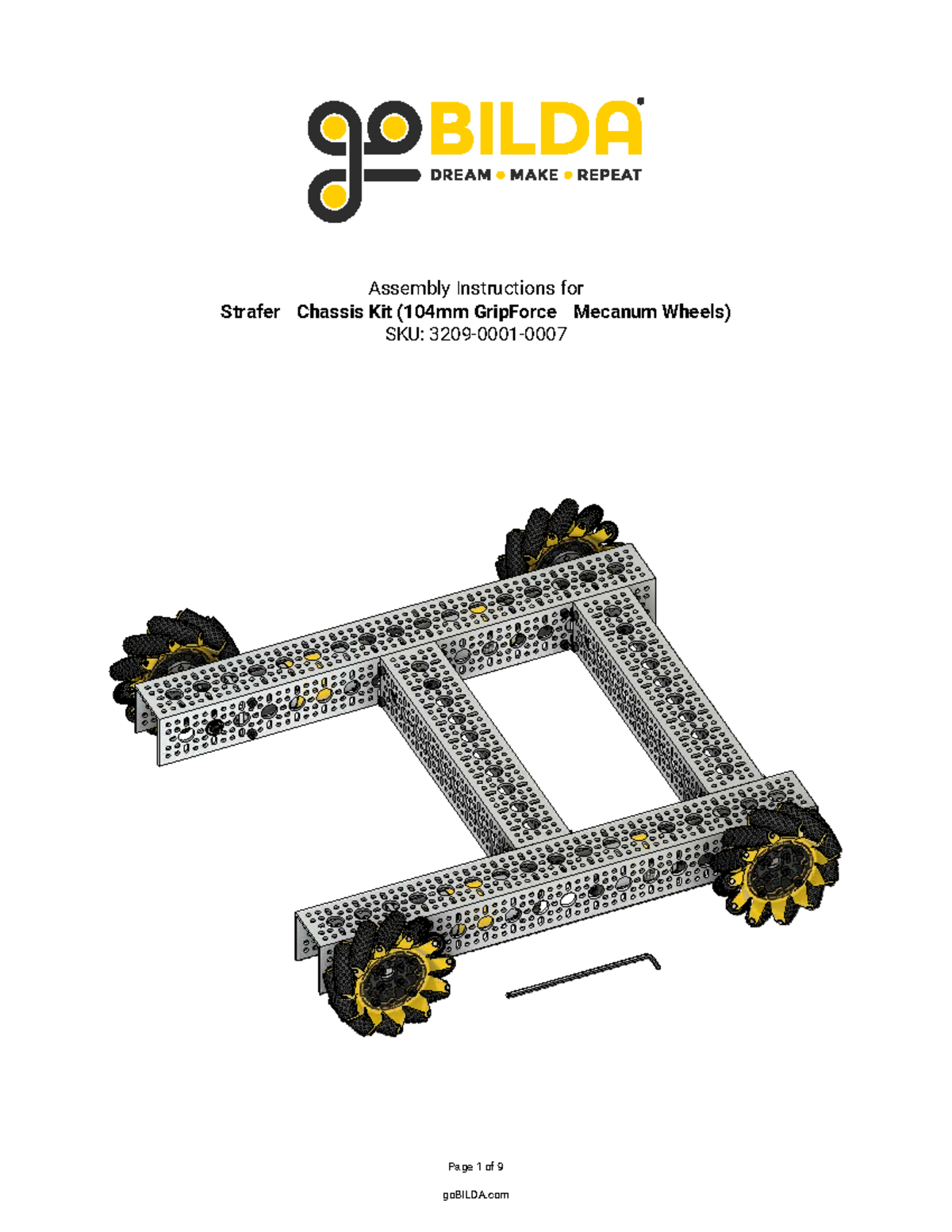 Assembly Instructions for Chassis Kit (104mm Mecanum Wheels) - Studocu