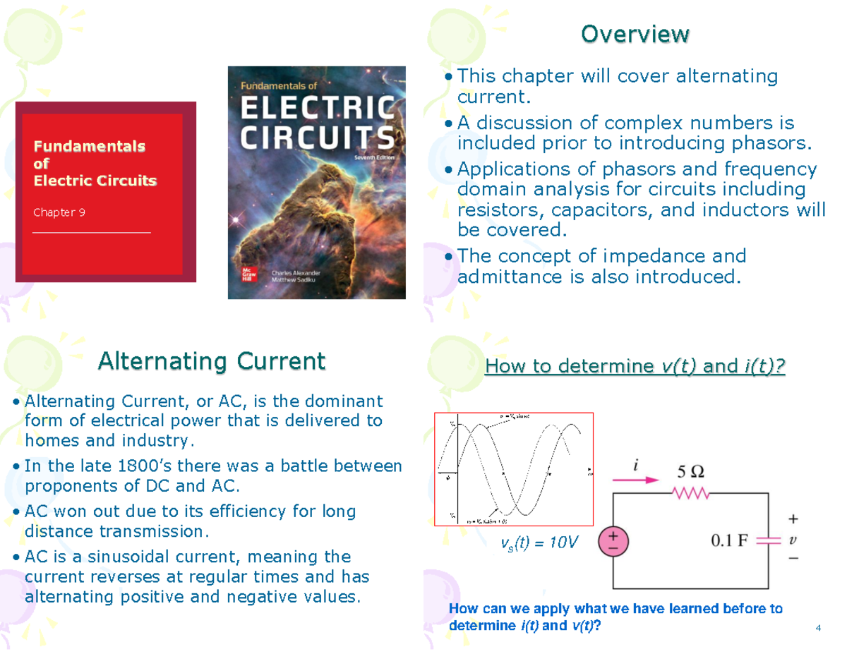 전회이 9장 정리 - Summary Fundamentals of Electric Circuits - Fundamentals of ...