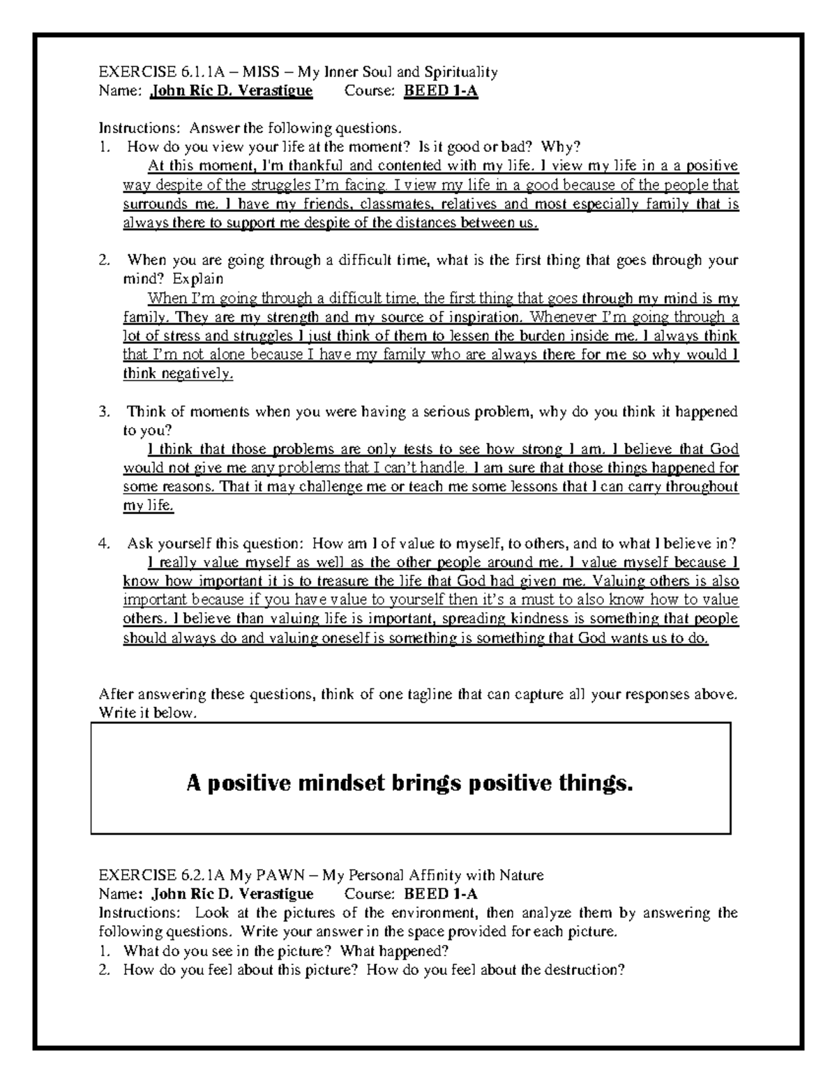 Exercise 6- Verastigue JOHN RIC - EXERCISE 6.1 – MISS – My Inner Soul ...