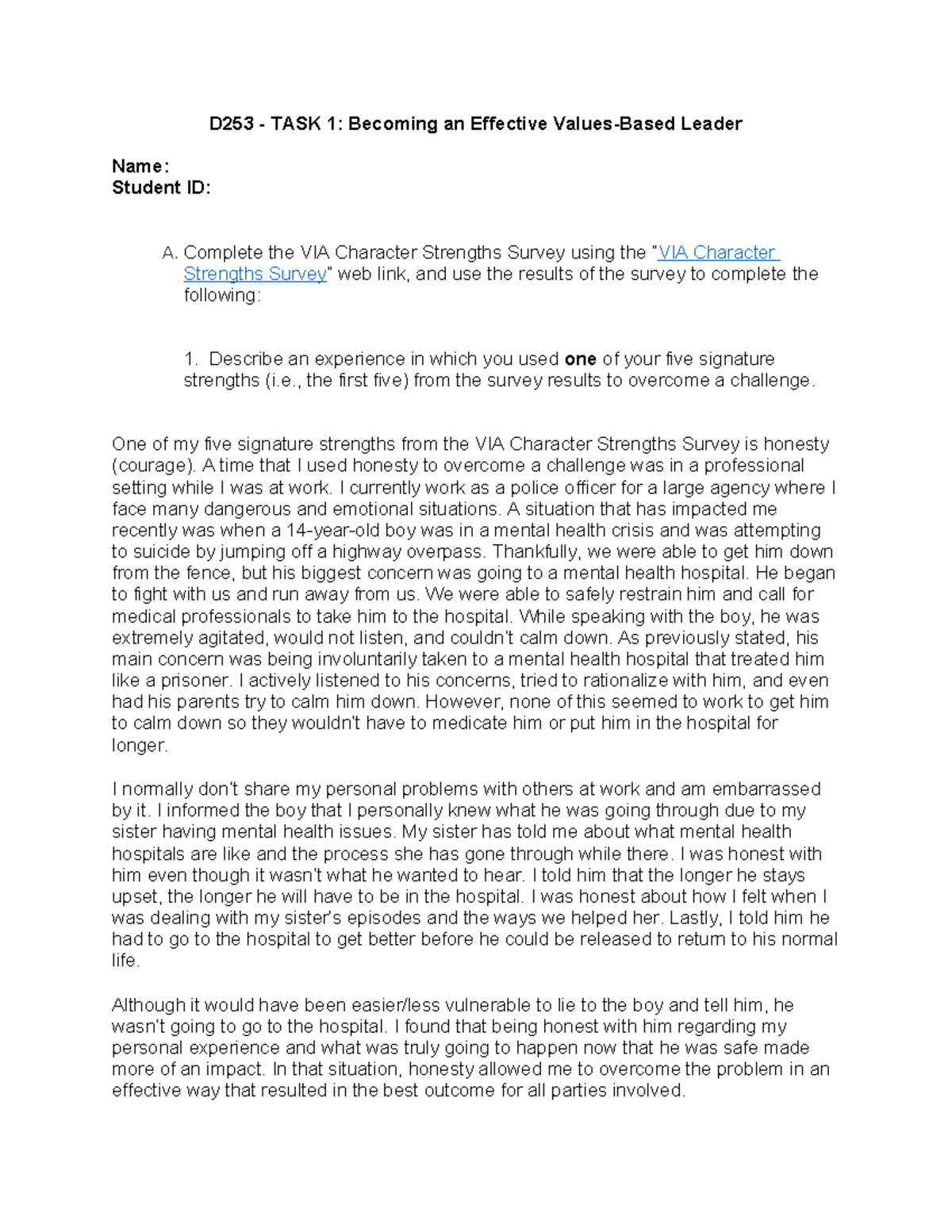 D253 v4 - RSM3 Task 1 - Task 1 example, first try pass - D253 - TASK 1 ...