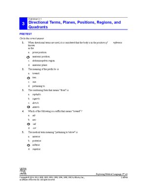 Chapter 002 HPRS1206 - 2 Handout 2. Body Structure, Color, and Oncology ...