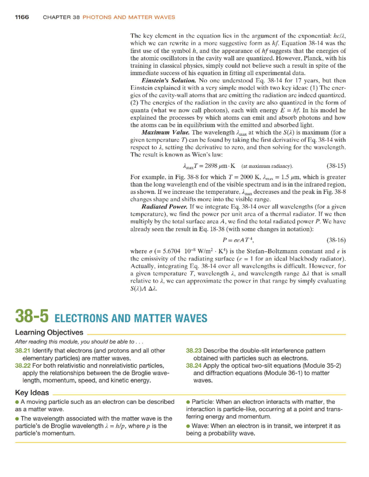 1166 CHAPTER 38 PHOTONS AND MATTER WAVES: Understanding Electron ...