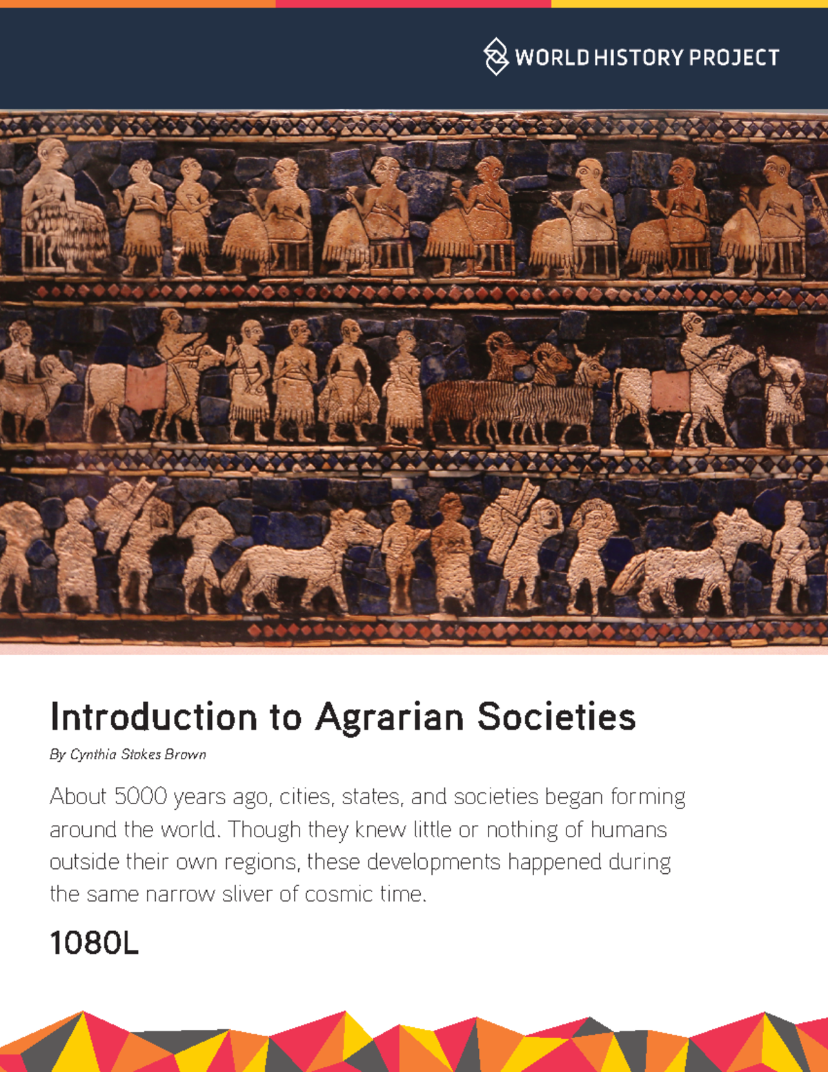 Reading on Agrarian Societies: Development and Characteristics - Studocu