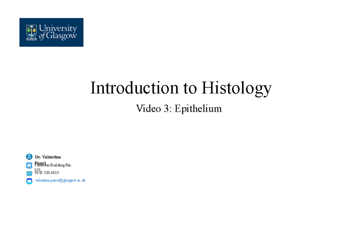 Intro to Histology 3 Epithelium - Introduction to Histology Video 3 ...