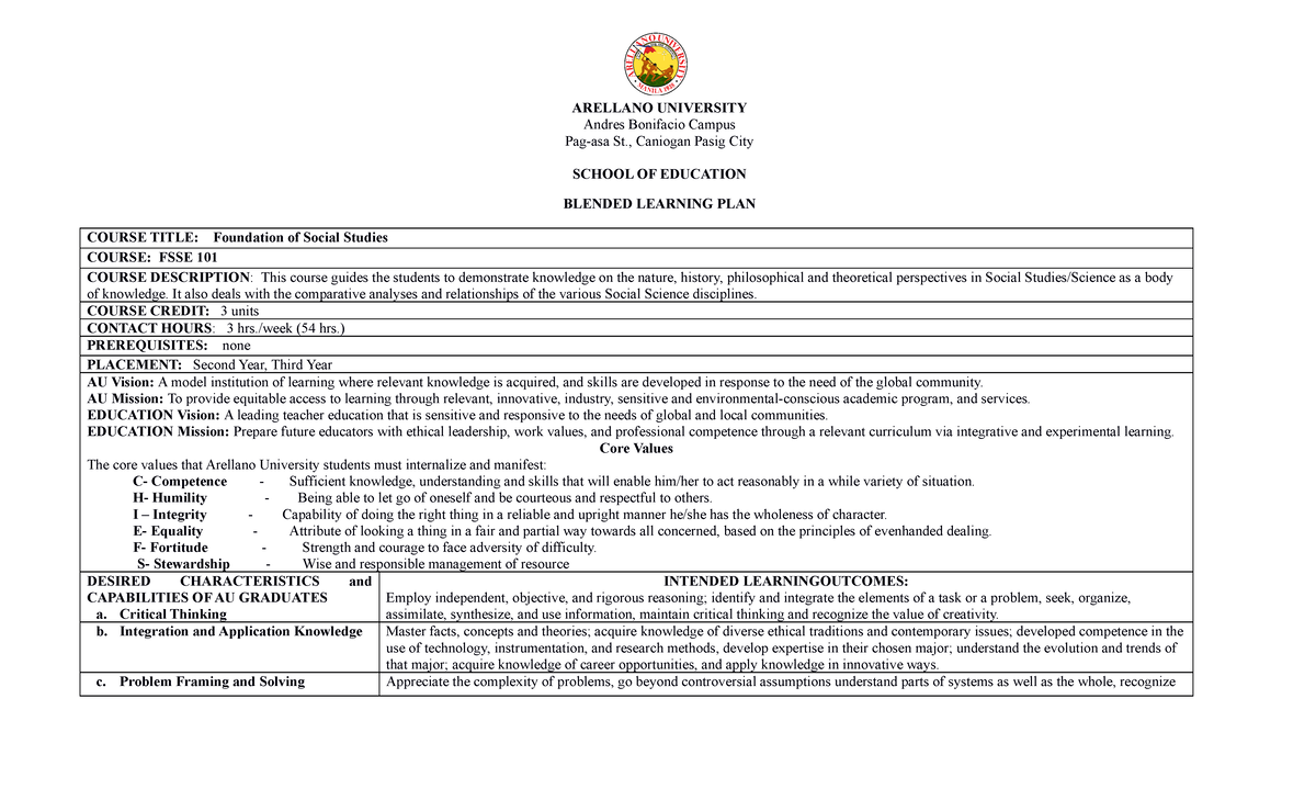 FSSE 101: Comprehensive Guide to Foundations of Social Studies - Studocu