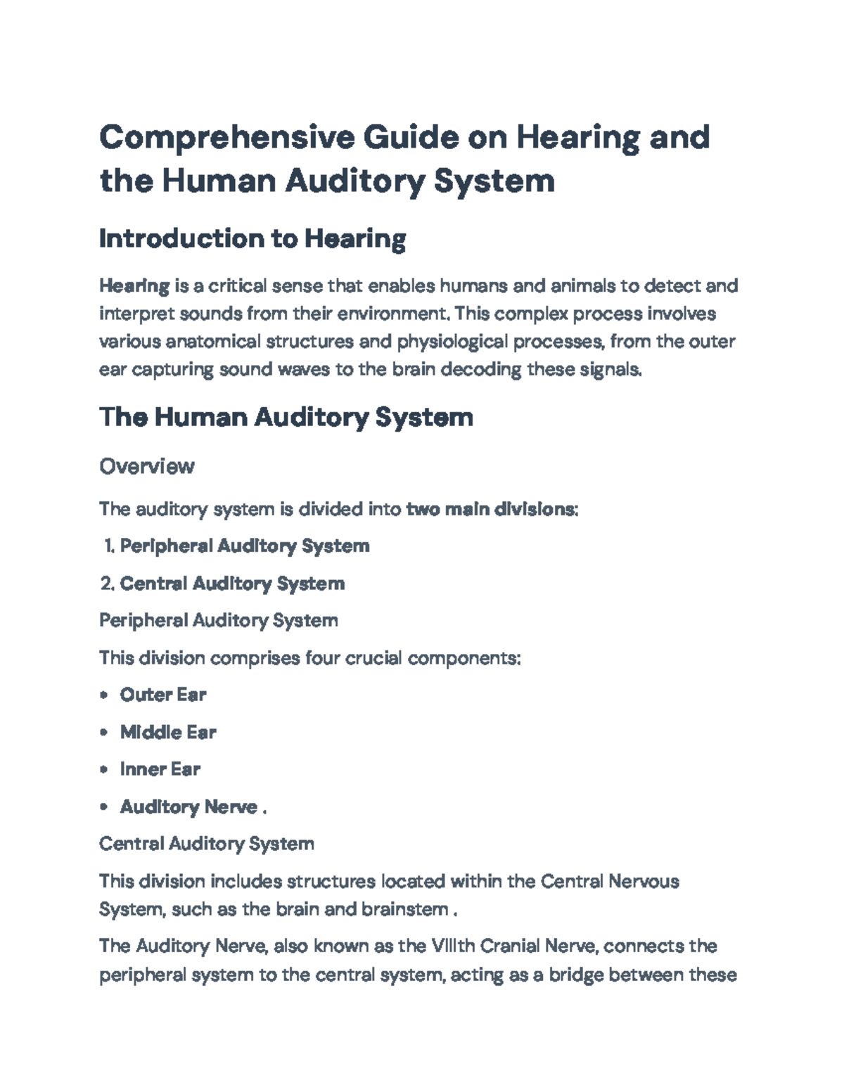 Comprehensive Guide on Hearing: Anatomy & Function of Auditory System ...