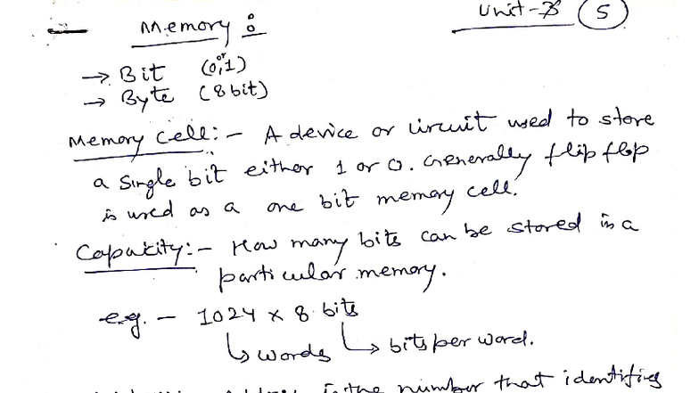 COA UNIT 4: Memory Management and CPU Architecture Notes - Studocu
