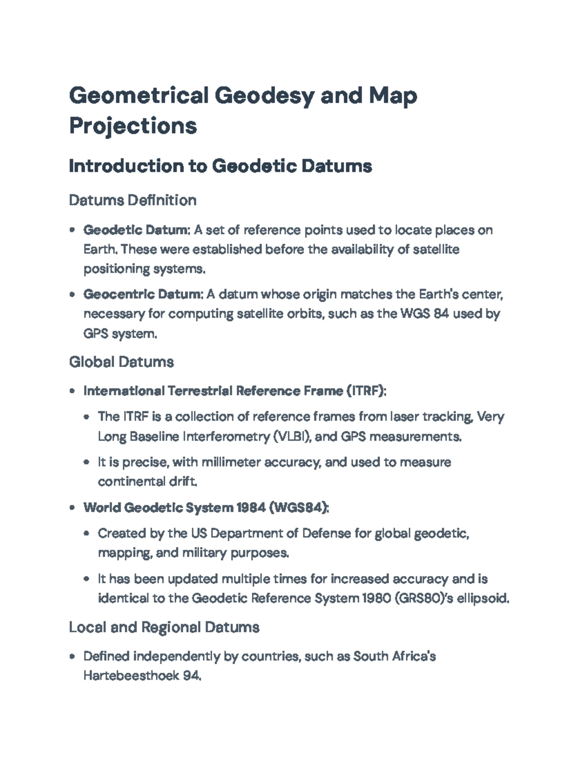 SA Coordinate Reference System: Understanding the Gauss Conform Method - Studocu