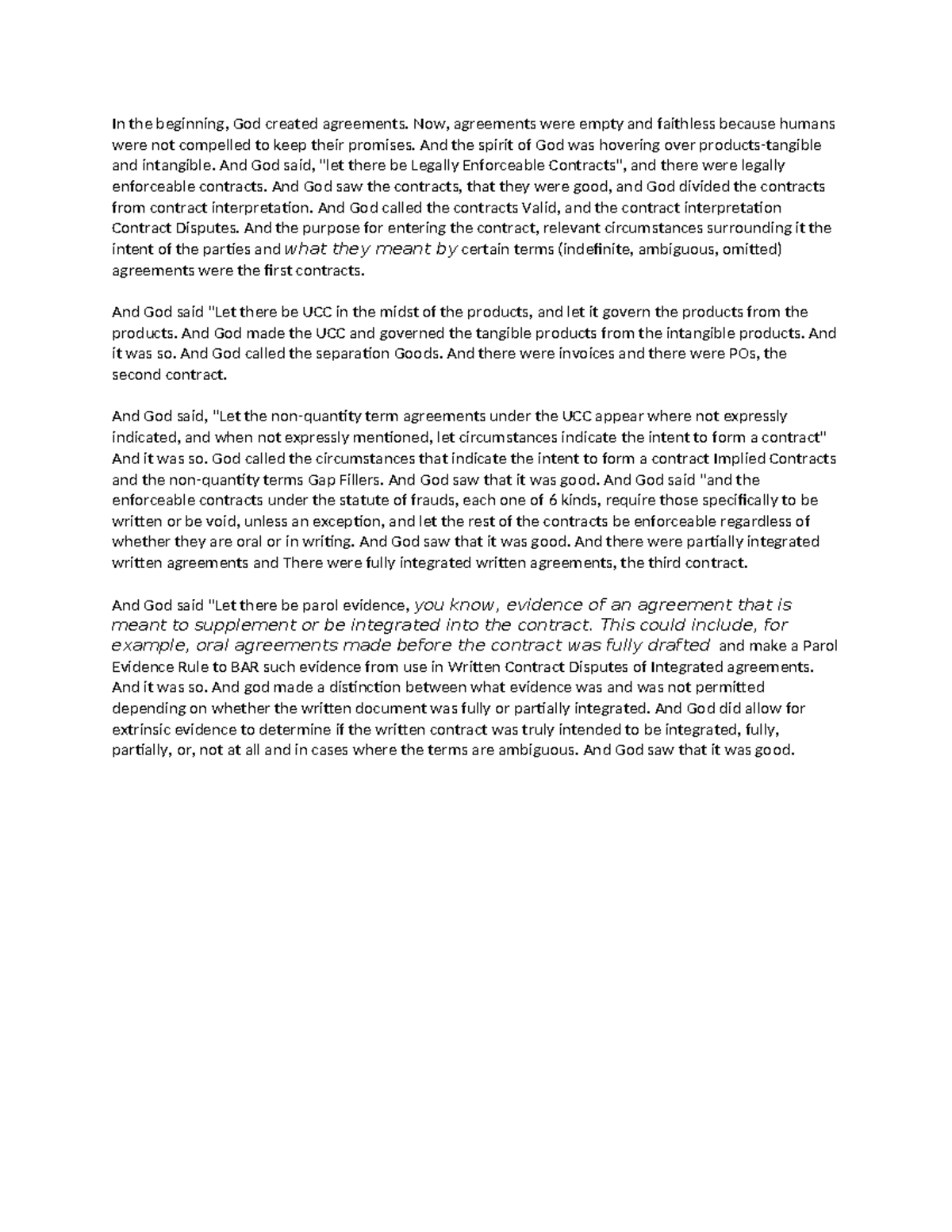 UCC Contracts & Interpretation: A Study Guide for Law 101 - Studocu