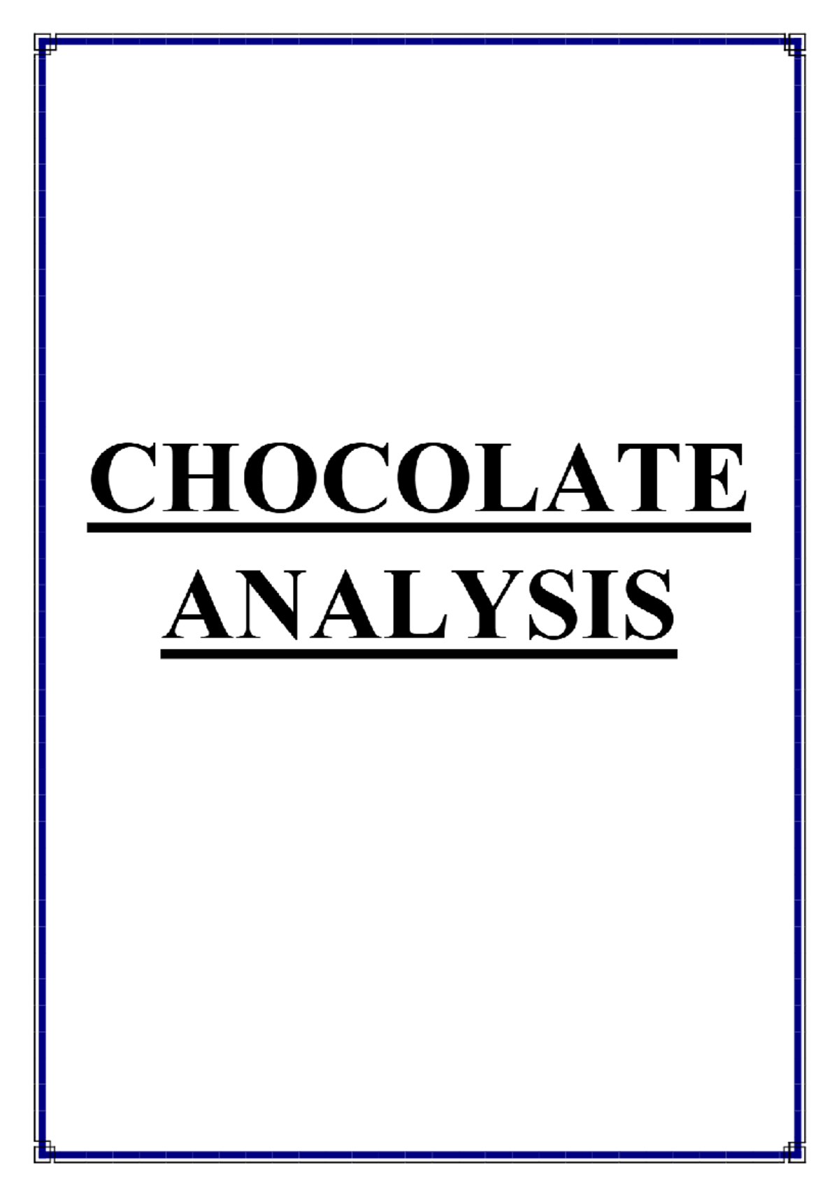 Chocolate Analysis: Chemical Composition, Health Effects & Lab ...