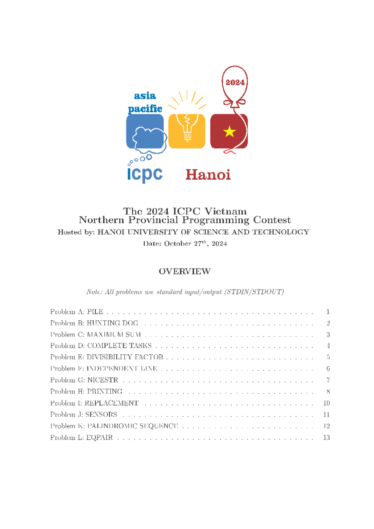 đề thi icpc miền bắc 2024 - 2024 asia pacific Icpc Hanoi The 2024 ICPC Vietnam Northern ...