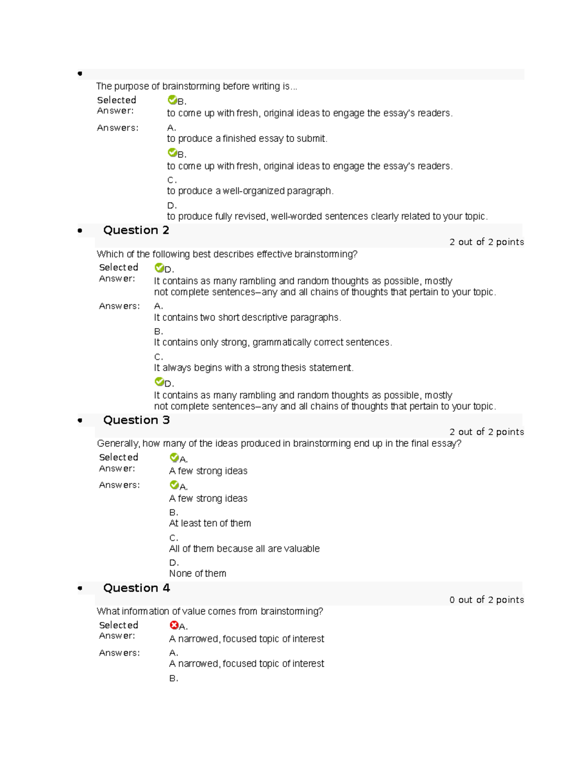 Eng quiz - It is related to grammar, brainstorming quizzes, thesis ...