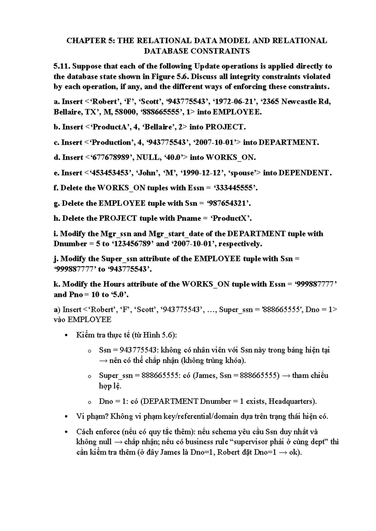 CHAPTER 5: RELATIONAL DATA MODEL & INTEGRITY CONSTRAINTS ANALYSIS - Studocu
