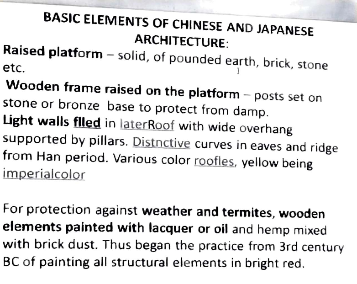 AR 304 Final Exam: Key Elements of Chinese Architecture - Studocu