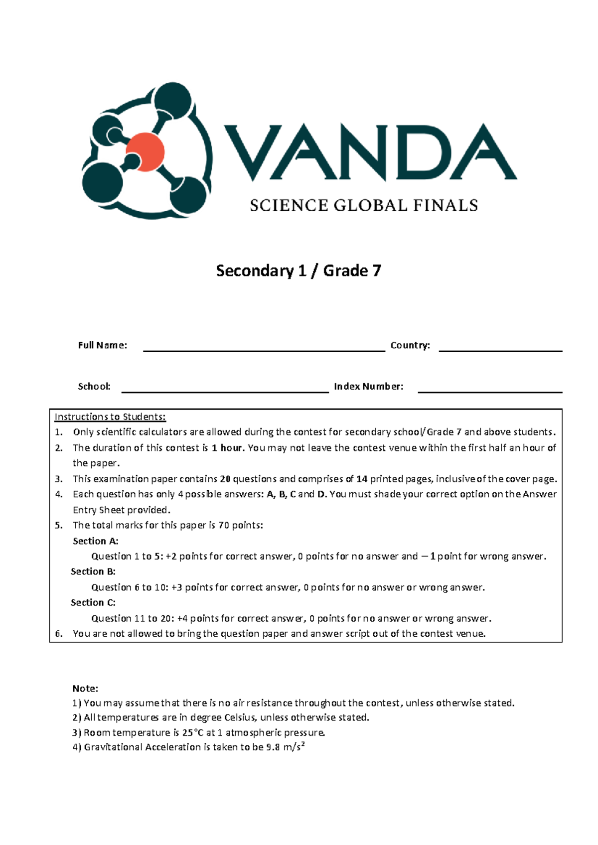 Grade 7 Science Exam Paper: Applications & Concepts Explained - Studocu