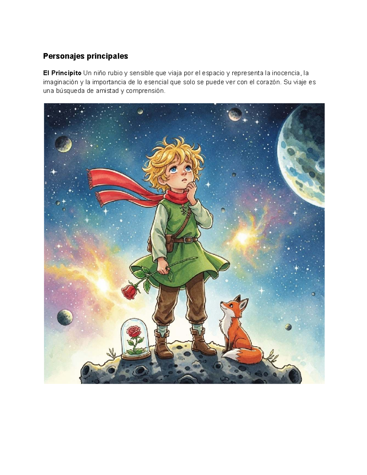 Personajes Principales de "El Principito" - Análisis y Símbolos - Studocu